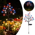 2 Pack 4th of July Solar Garden Lights Red White Blue Star Waterproof ...