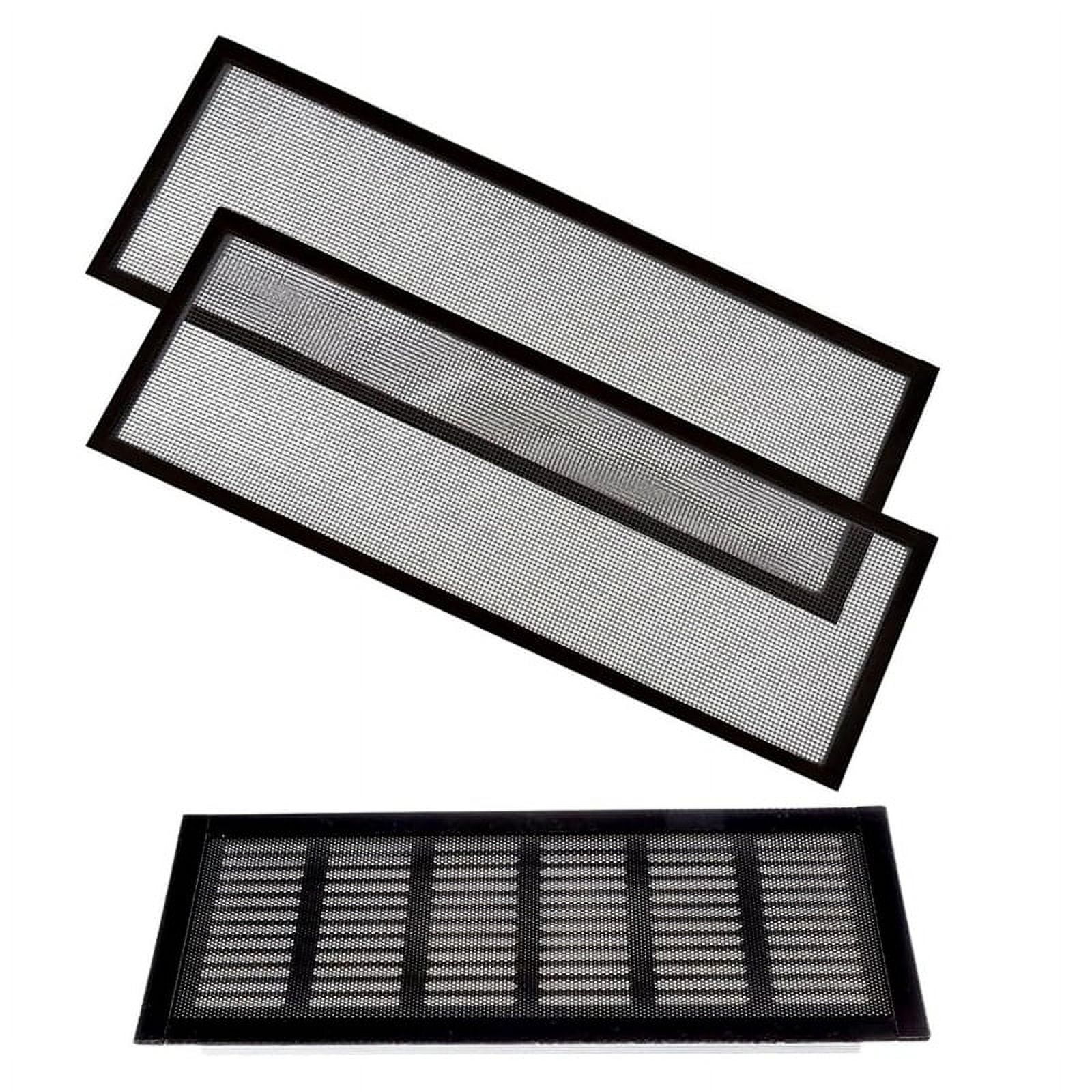 2-Pack 4x10 Black Floor Register Trap/Vent Mesh-Air Vent Screen Cover ...