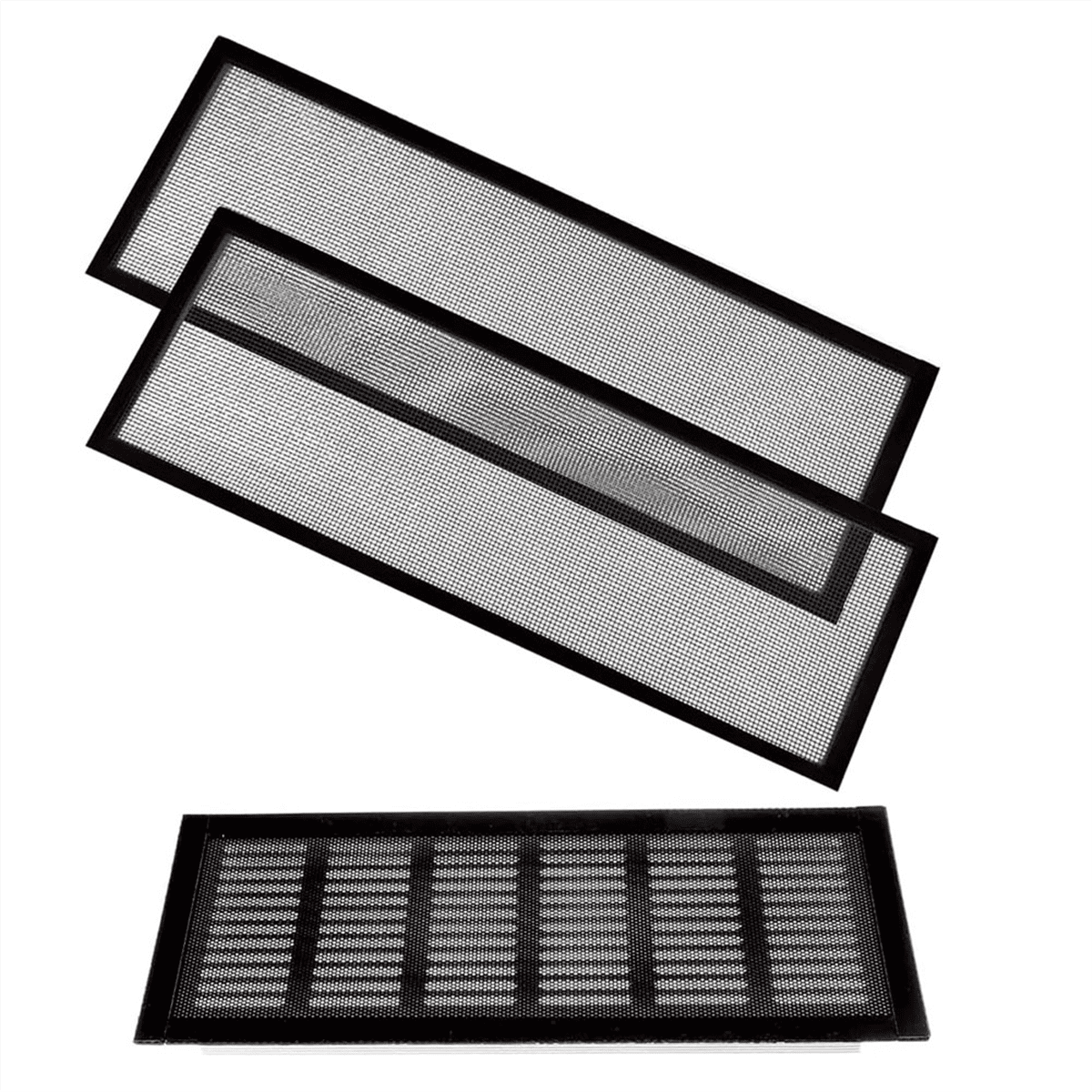 2-Pack 4x10 Black Floor Register Trap/Vent Mesh - Silicon Magnetic Air ...