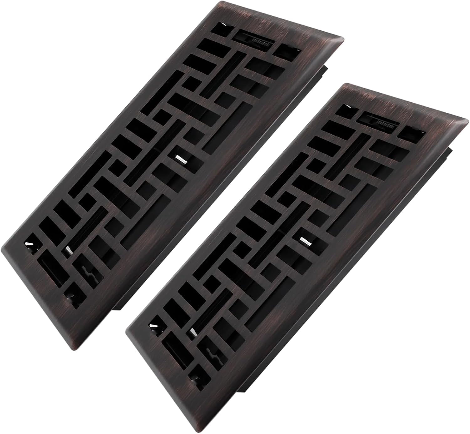 2 Pack 4x10 Inches Heavy Duty Walkable Floor Register with Easy Adjust ...