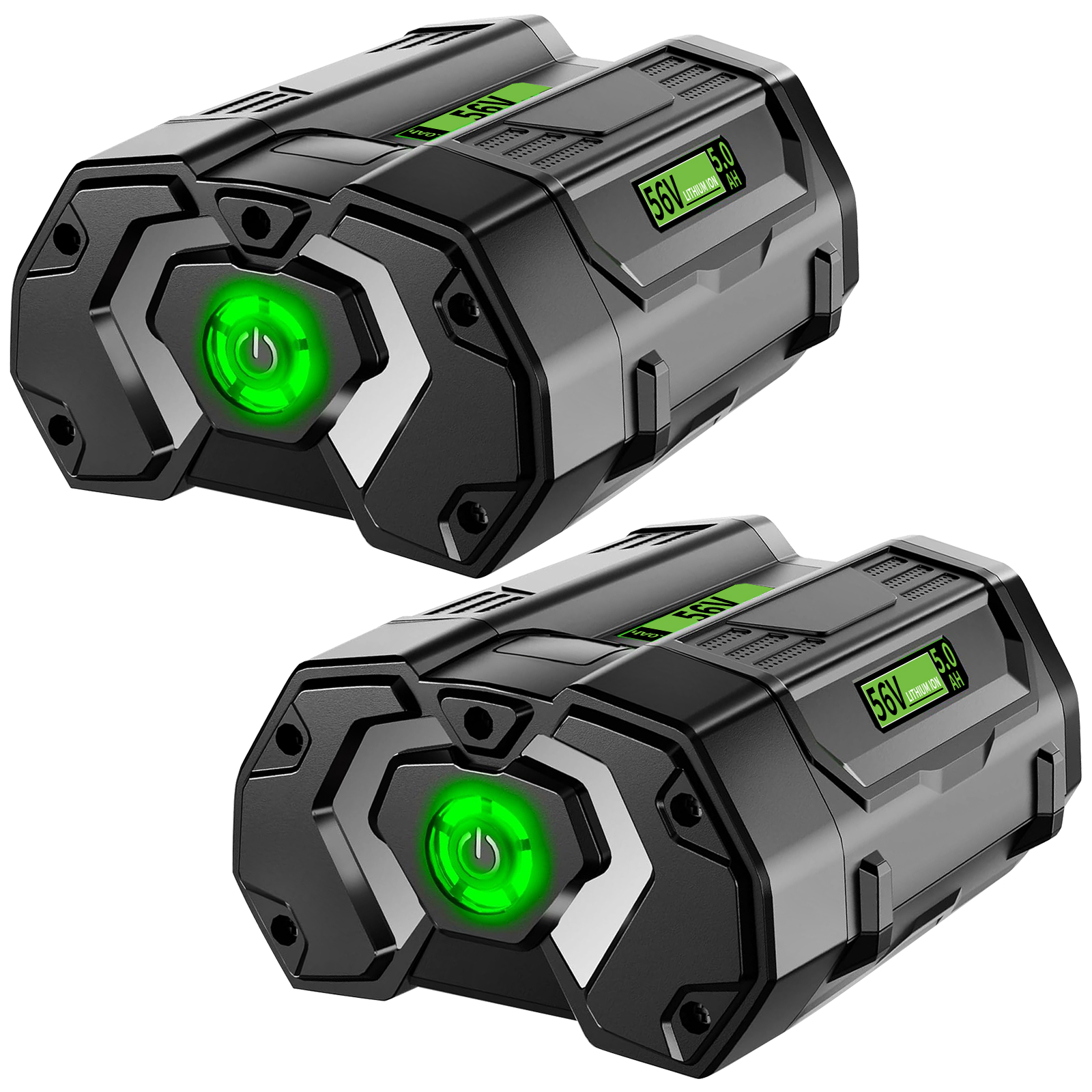 2 Pack 5.0Ah 56V Replacement for Ego Battery Compatible with Ego ...