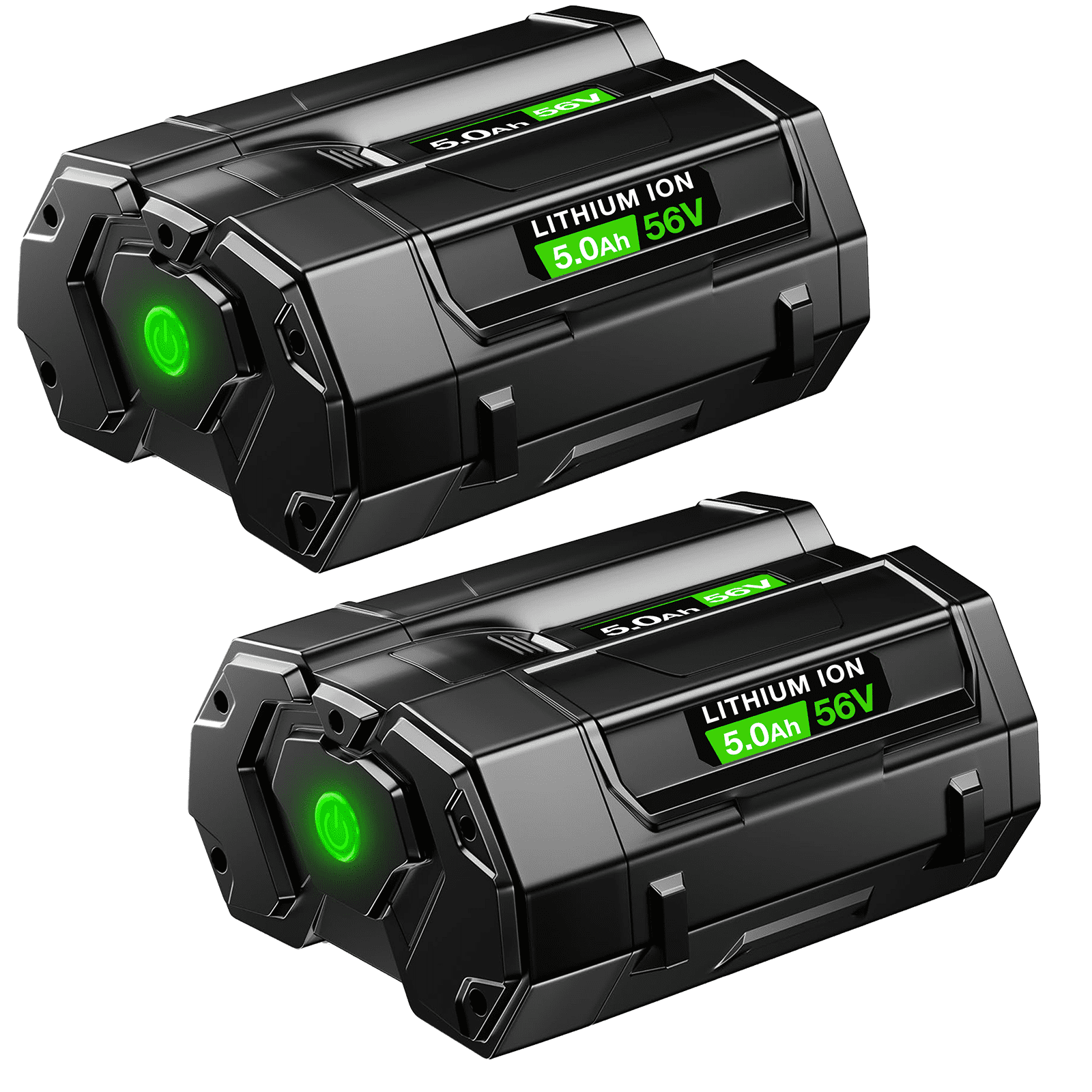 2 Pack 5.0Ah Replacement for EGO 56V MAX Battery Compatible with EGO ...