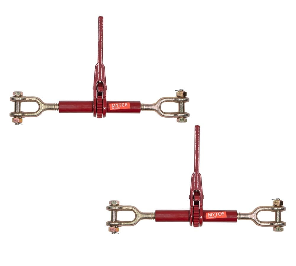 2 Pack 5/16" - 1/4" Jaw Jaw Chain Load Binder 6" Barrel, 3,500 lbs WLL ...