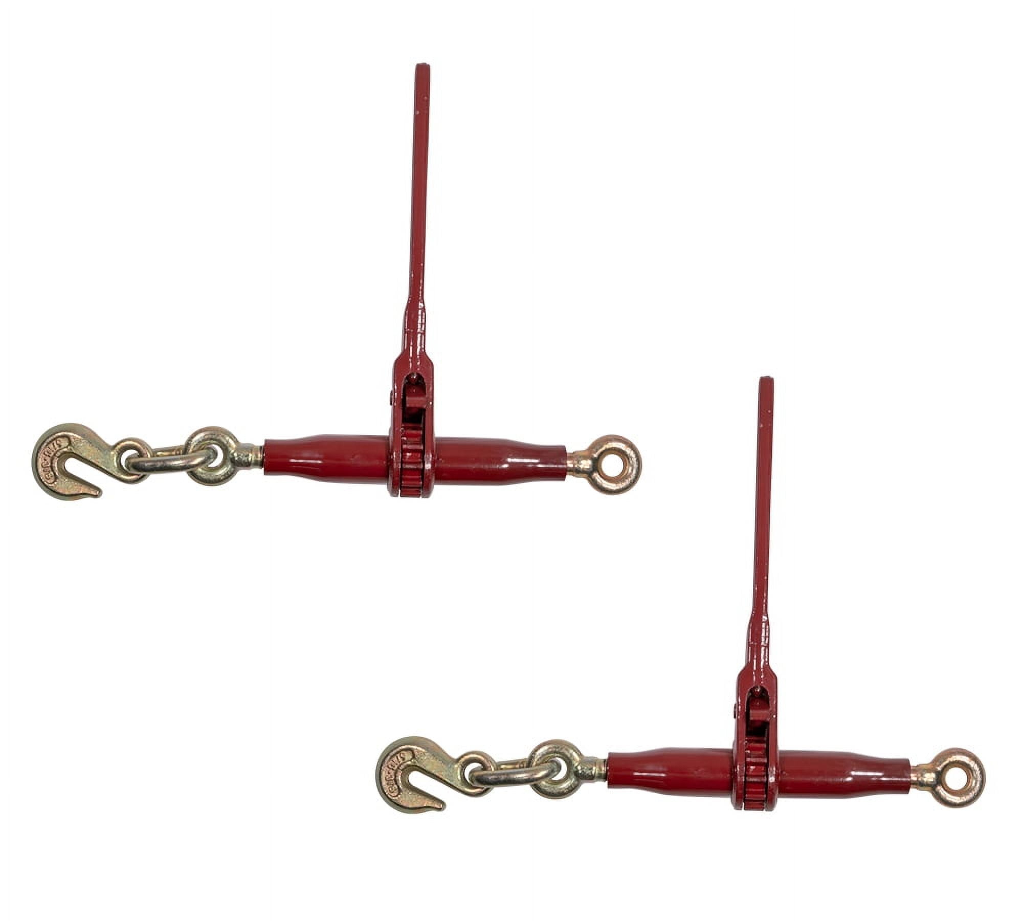 2 Pack 5/16"-3/8" Heavy Duty Ratchet Lever Load Binder w/Grab Hooks and ...