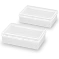 2 Pack 5.24x3.31x1.58 Inches Rectangular Clear Small Plastic Storage ...