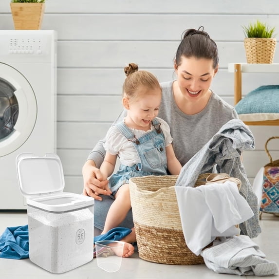 2 Pack 5.5L Laundry Detergent Dispenser with One-Press Lid, Laundry ...