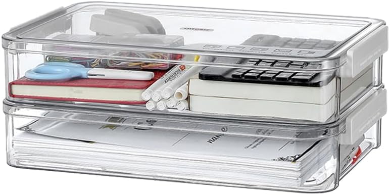 "2-Pack 5.5QT Clear Plastic Storage Boxes with Lids – Stackable Snap ...