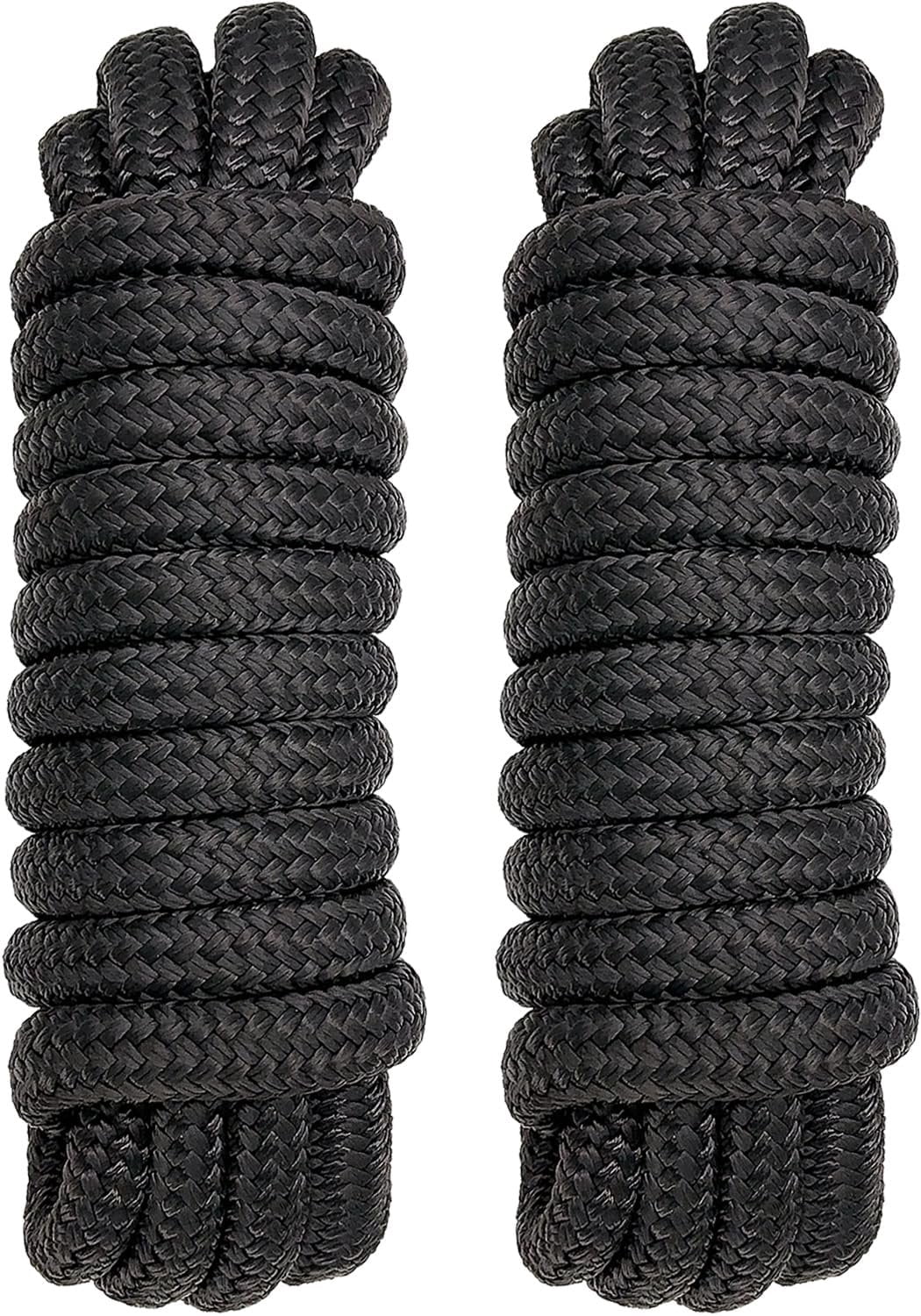 2 Pack 5/8" x 30' Dock Lines - Marine Grade Nylon Boat Rope with 15 ...