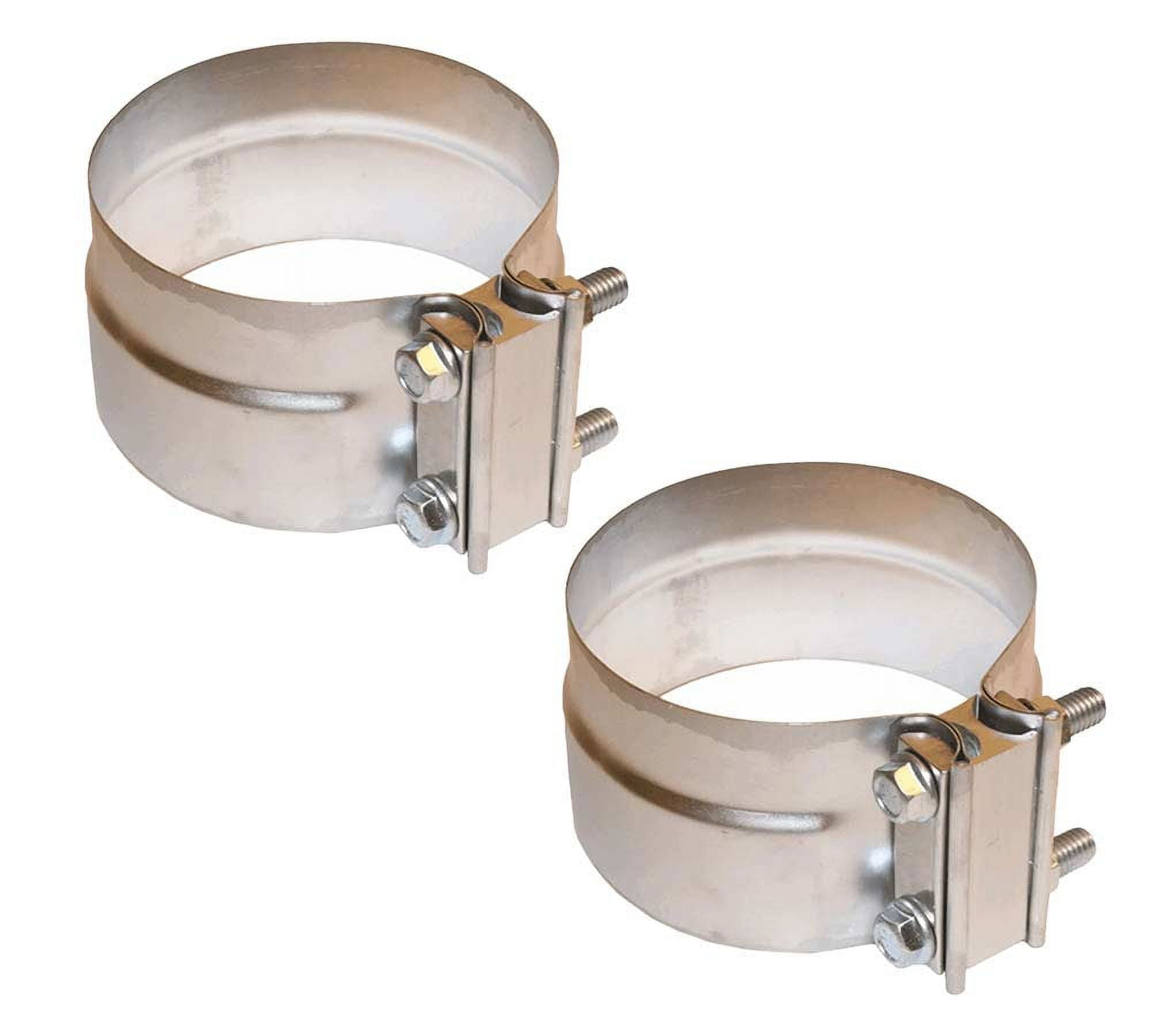 2 Pack 5" Exhaust Clamp, Lap Joint Exhaust Clamp Preformed Aluminized ...
