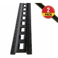 (2 Pack) 5 Ft Bolt-On Vertical E Track Rail - Black Powder Coated E ...