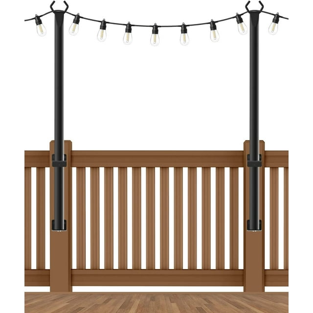2 Pack 5 Ft String Light Poles,Hanging Light Poles for Outside String ... 2 Pack 5 Ft String Light Poles,Hanging Light Poles for Outside String ...