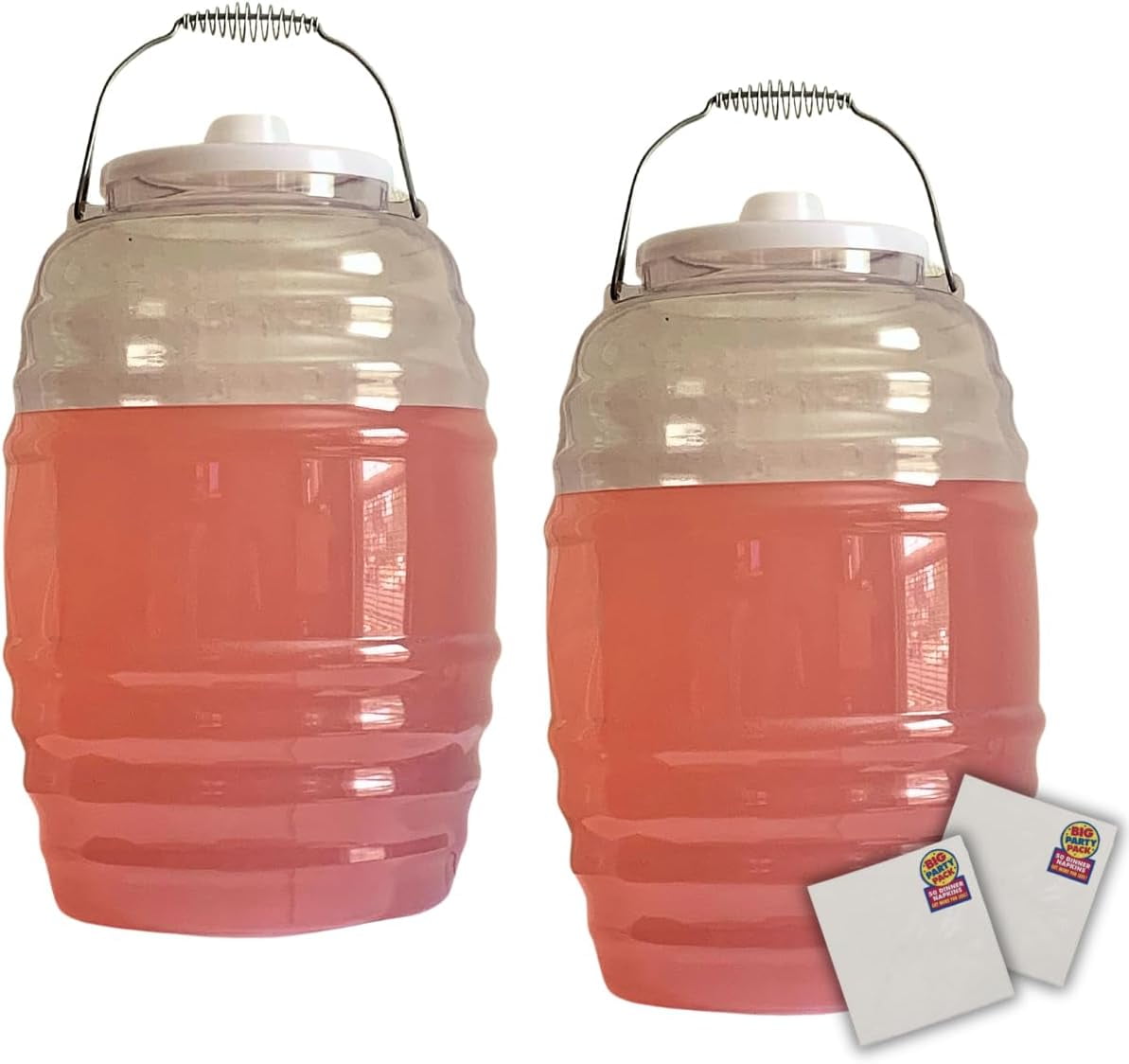 2 Pack 5 Gallon Jug with Lid - Aguas Frescas Vitrolero Water Container ...