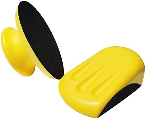 2 Pack 5 Inch Hand Sanding Blocks Round and Mouse-Shaped for 5 Inch ...