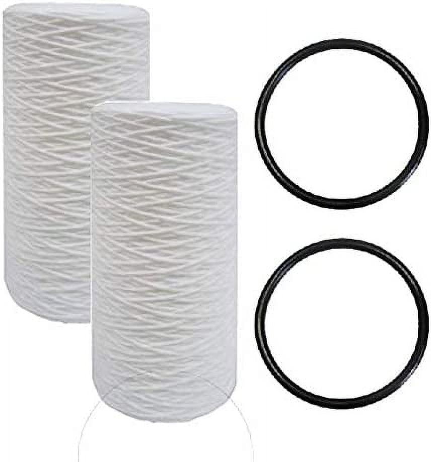 2-Pack 5 Micron String Wound Sediment Filter and O-Ring Set for Whole ...