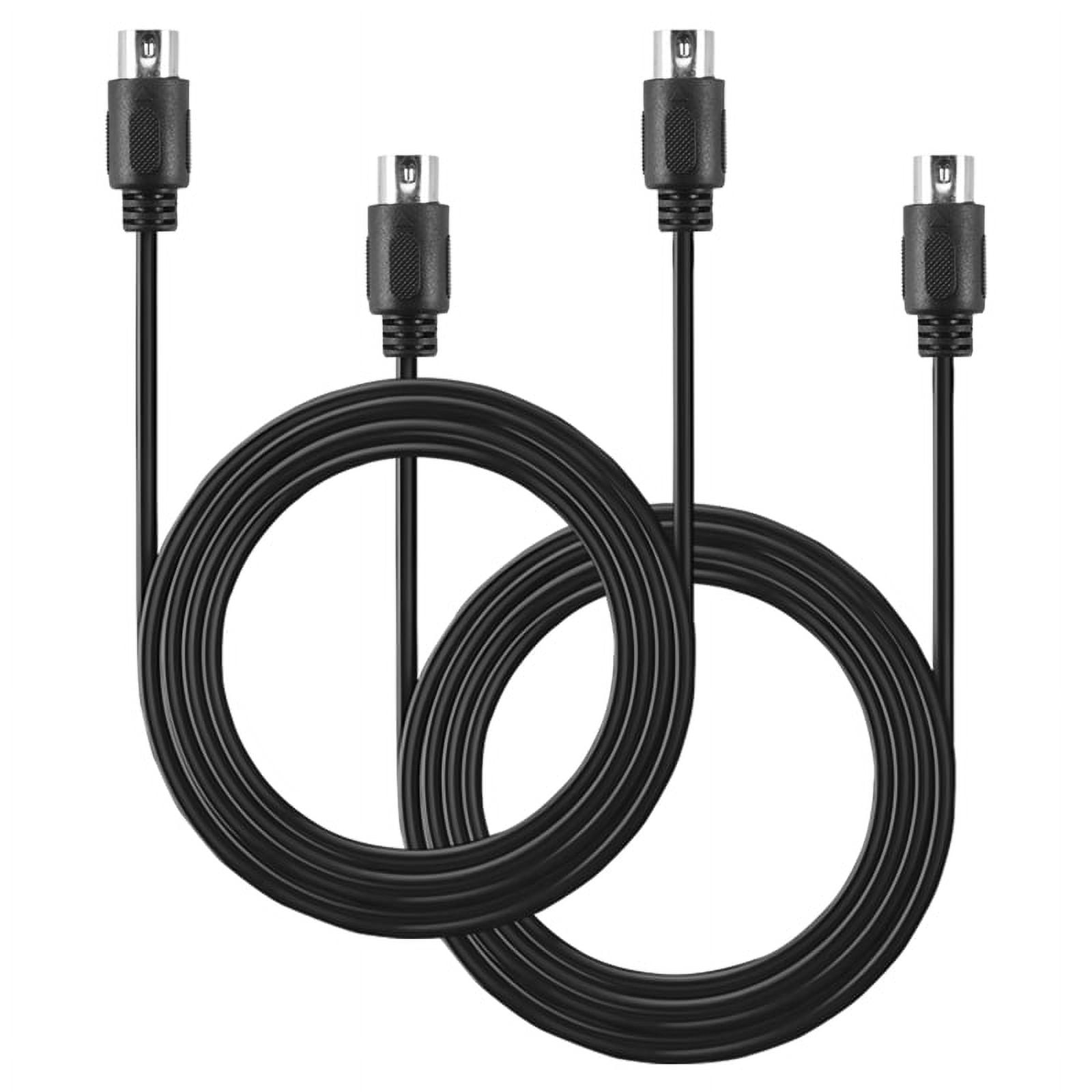 2-Pack 5-Pin DIN MIDI Cable, 3-Feet Male to Male 5-Pin MIDI Cable for ...