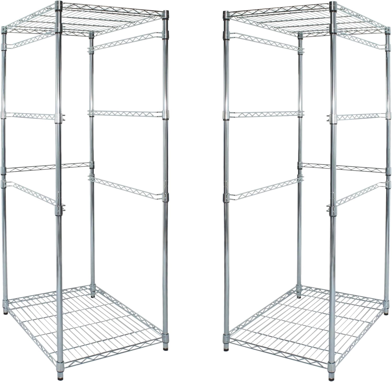 2 Pack 5-Tier Steel Tote Rack - Maximize Space, Declutter, Organization ...