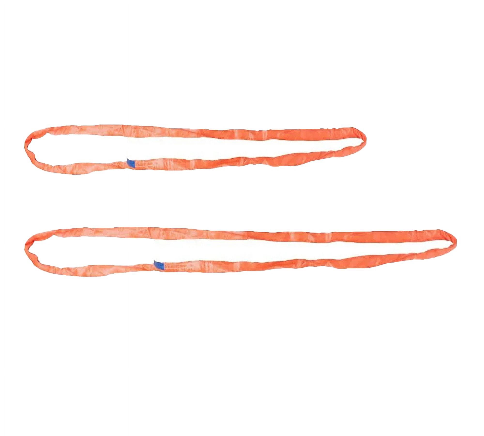 2 Pack 5 ft Orange Polyester Endless Round Sling 40000 LBS Vertical ...
