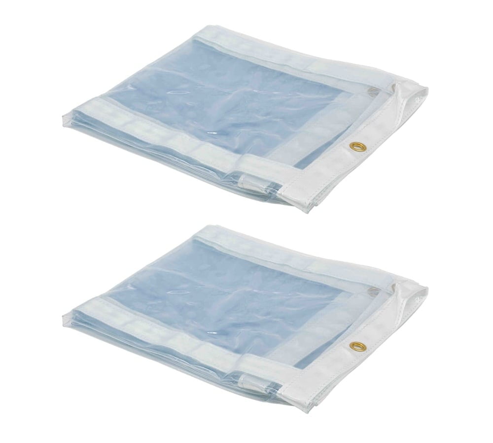 2 Pack 5' x 6' Clear Vinyl Tarp – 24 MIL Thick Heavy-Duty Waterproof ...