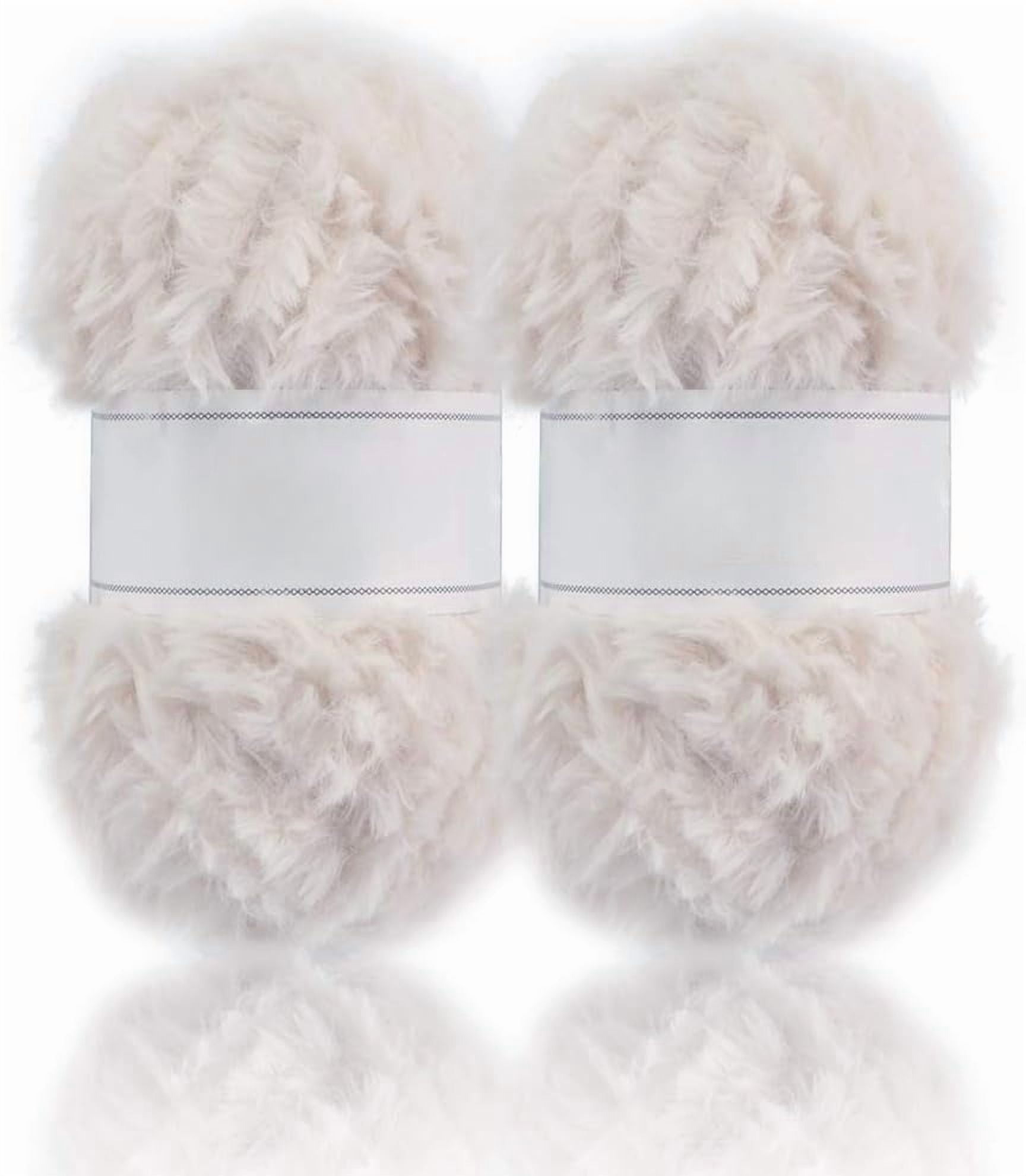 2-Pack 50g Super Soft Faux Fur Eyelash Yarn - Fluffy Knitting Yarn for ...