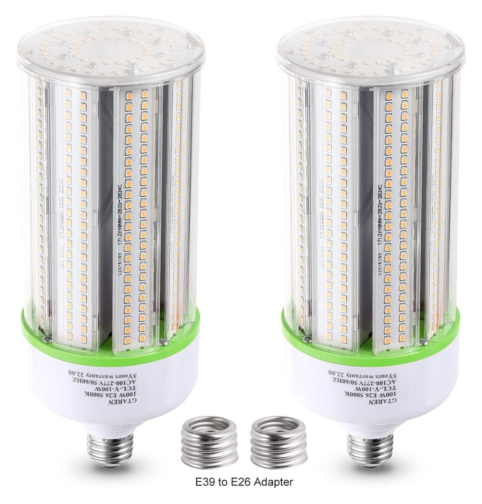 2-Pack 50w Corn LED Light Bulb,E26/E39 led Bulbs,120-277v 5000k,Led ...