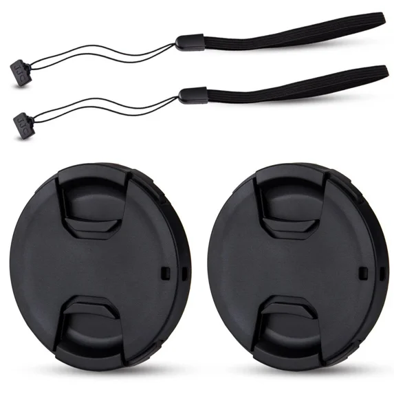 2-Pack 52Mm Front Lens Cap Cover With Elastic Cap Keeper - Walmart.com