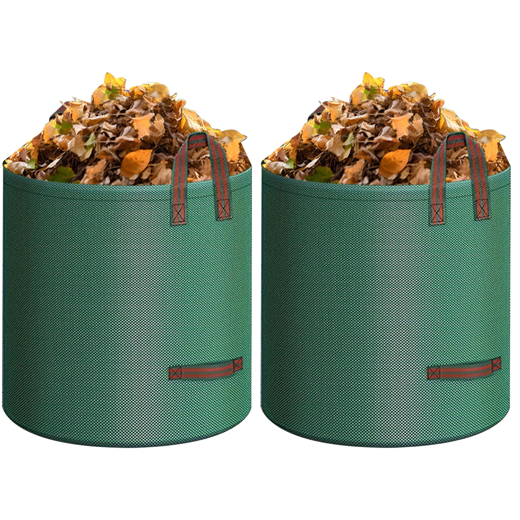 2-Pack 53 Gallon Yard Waste Bags, Reusable Heavy Duty Collapsible ...
