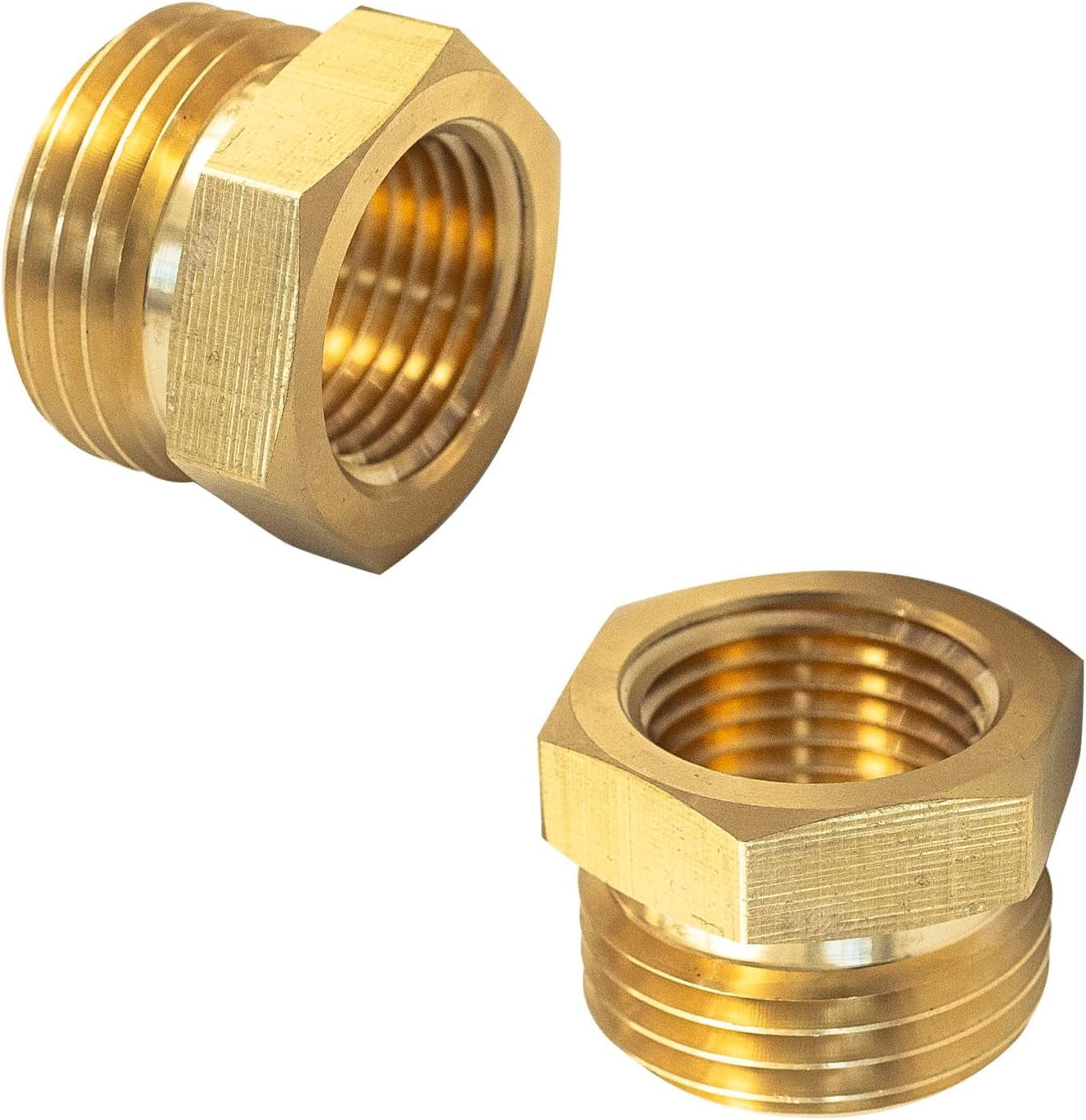 2 Pack 57480-1208 Brass Garden Hose Fitting, Pipe Adapter Connector, 3/ ...