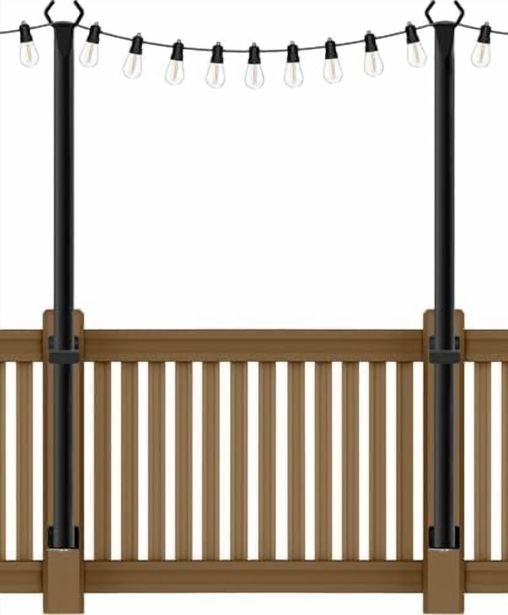 2 Pack 5Ft String Light Poles,Light Poles for Outside String Lights ...