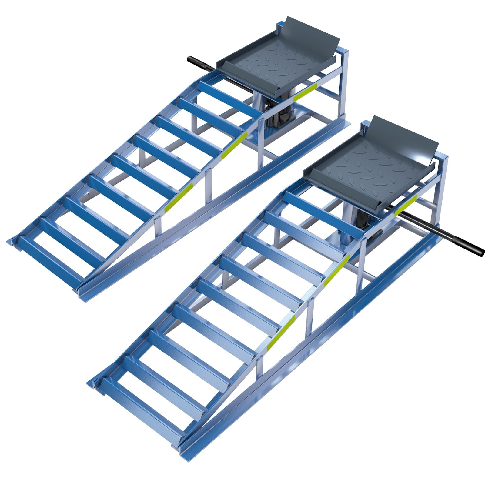 2 Pack 5T 11000lbs Steel Hydraulic Car Ramps, Heavy Duty Automotive ...
