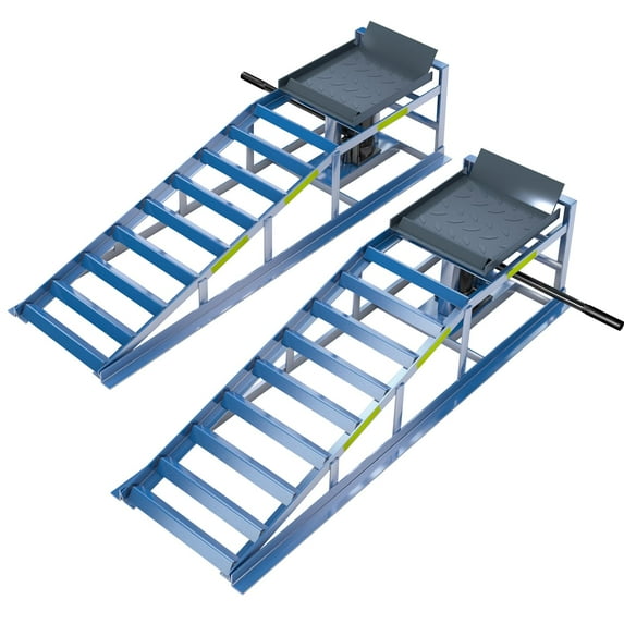 2 Pack 5T 11000lbs Steel Hydraulic Car Ramps, Heavy Duty Automotive ...