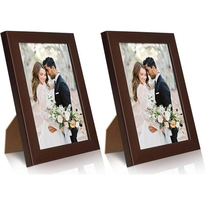 2 Pack 5x7 Picture Frame, Black Picture Frame for Wall and Tabletop ...