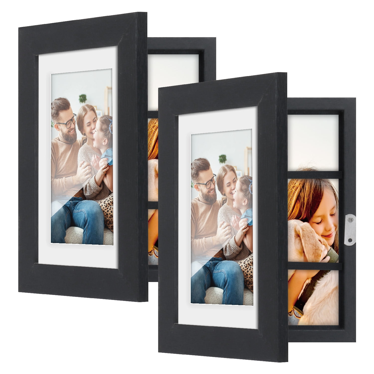 2-Pack 5x7 Multi-Picture Frames - Quick-Change Display, Holds 35 ...