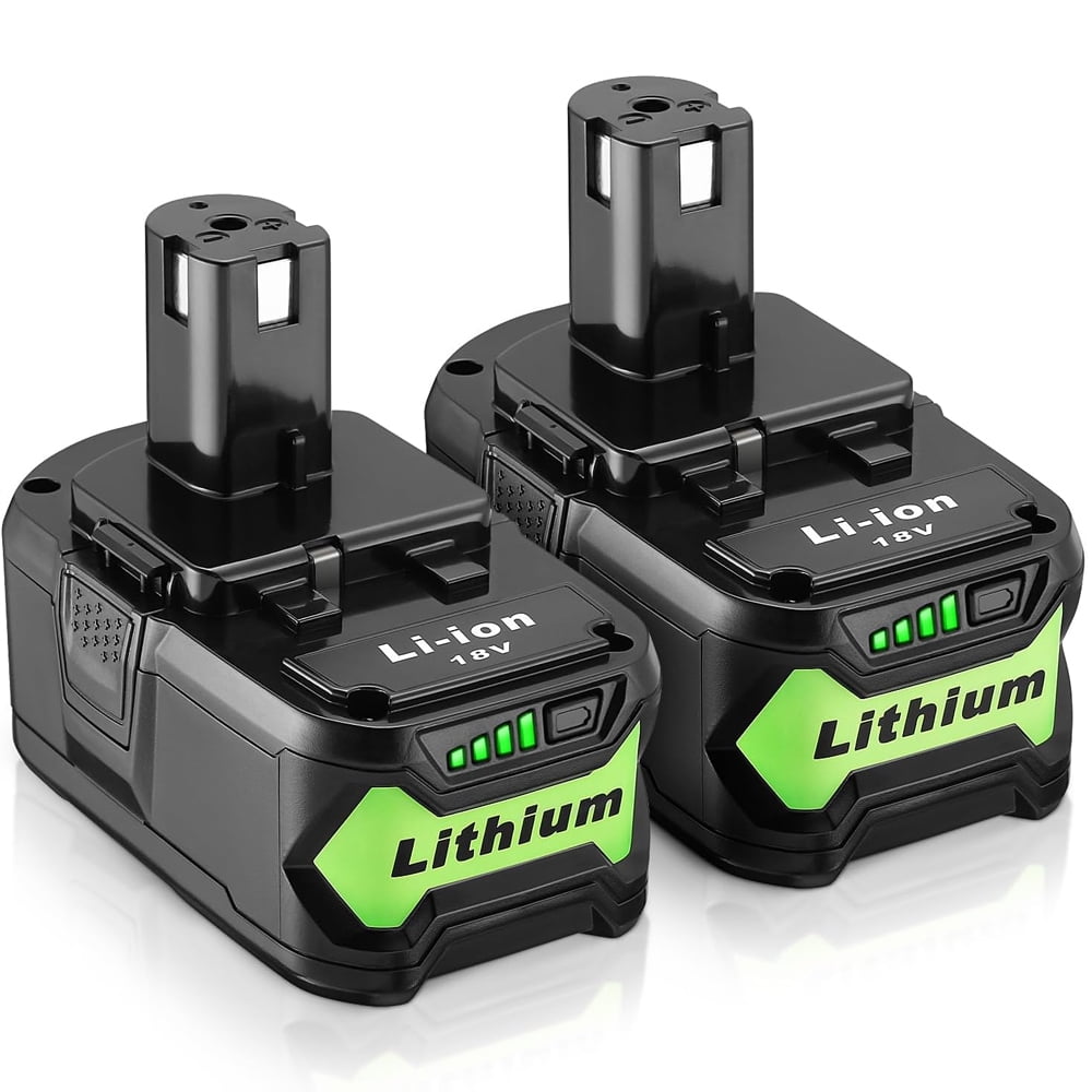 2 Pack 6.0Ah Replacement battery for Ryobi 18V Li-ion ONE+Plus P102 P103 P104 cordless tool ...