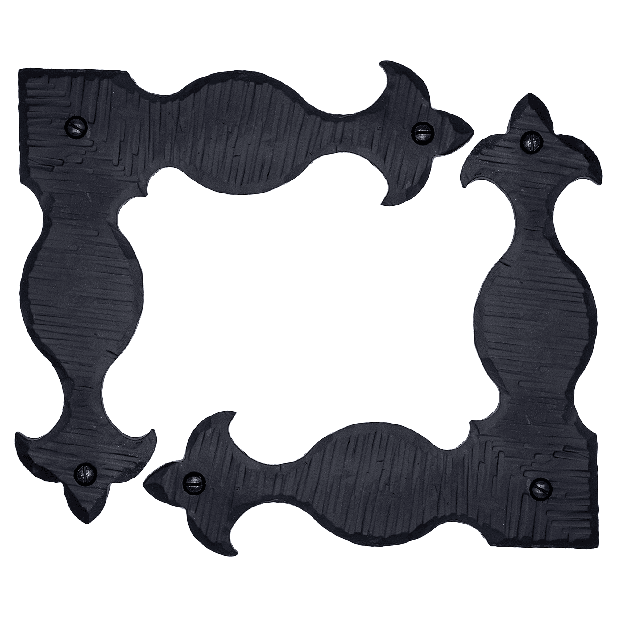 2 Pack 6.75 inch Decorative Corner Brackets Black L Bracket Decorative ...