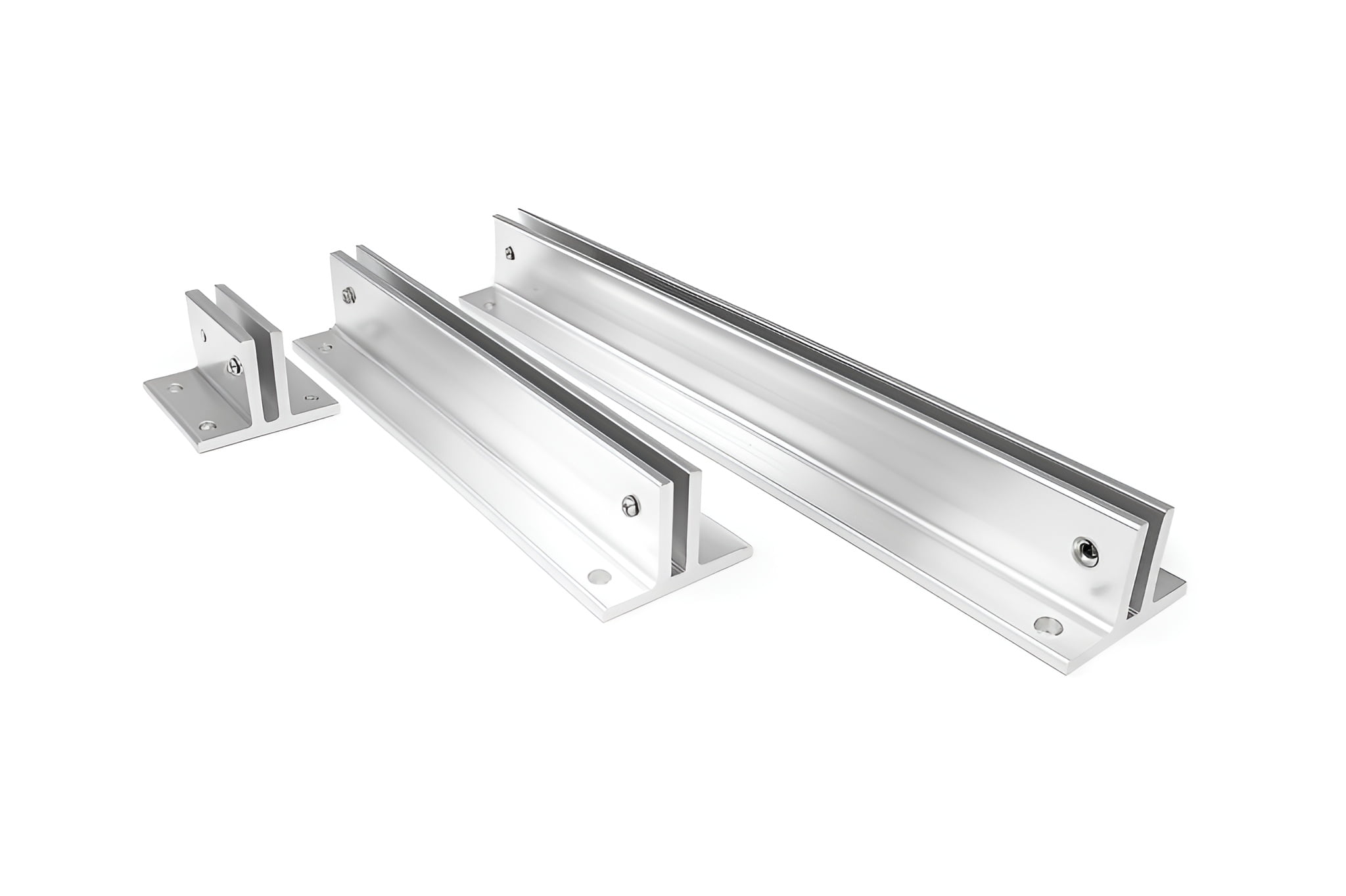 2-Pack 6" Aluminum Corridor Sign Mount Brackets, 1/8" Slot, Polished ...