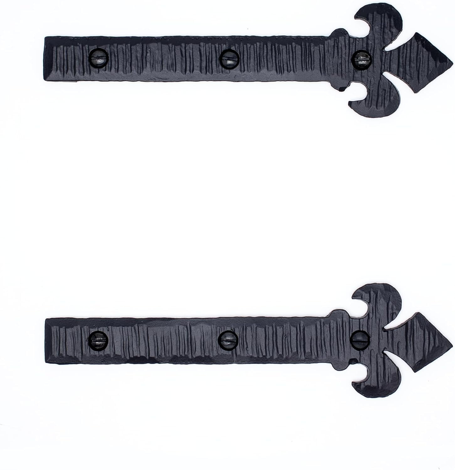 2 Pack 6" Black Faux Strap Hinges - Decorative Dummy Faux Hinge ...