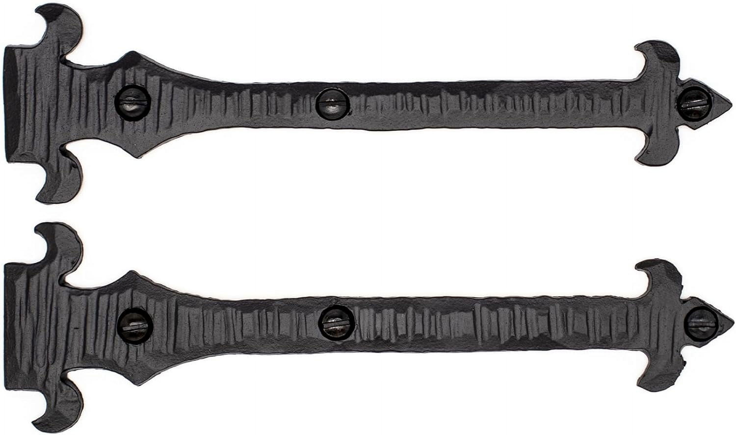 2 Pack 6" Black Faux Strap Hinges - Decorative Dummy Faux Hinge ...