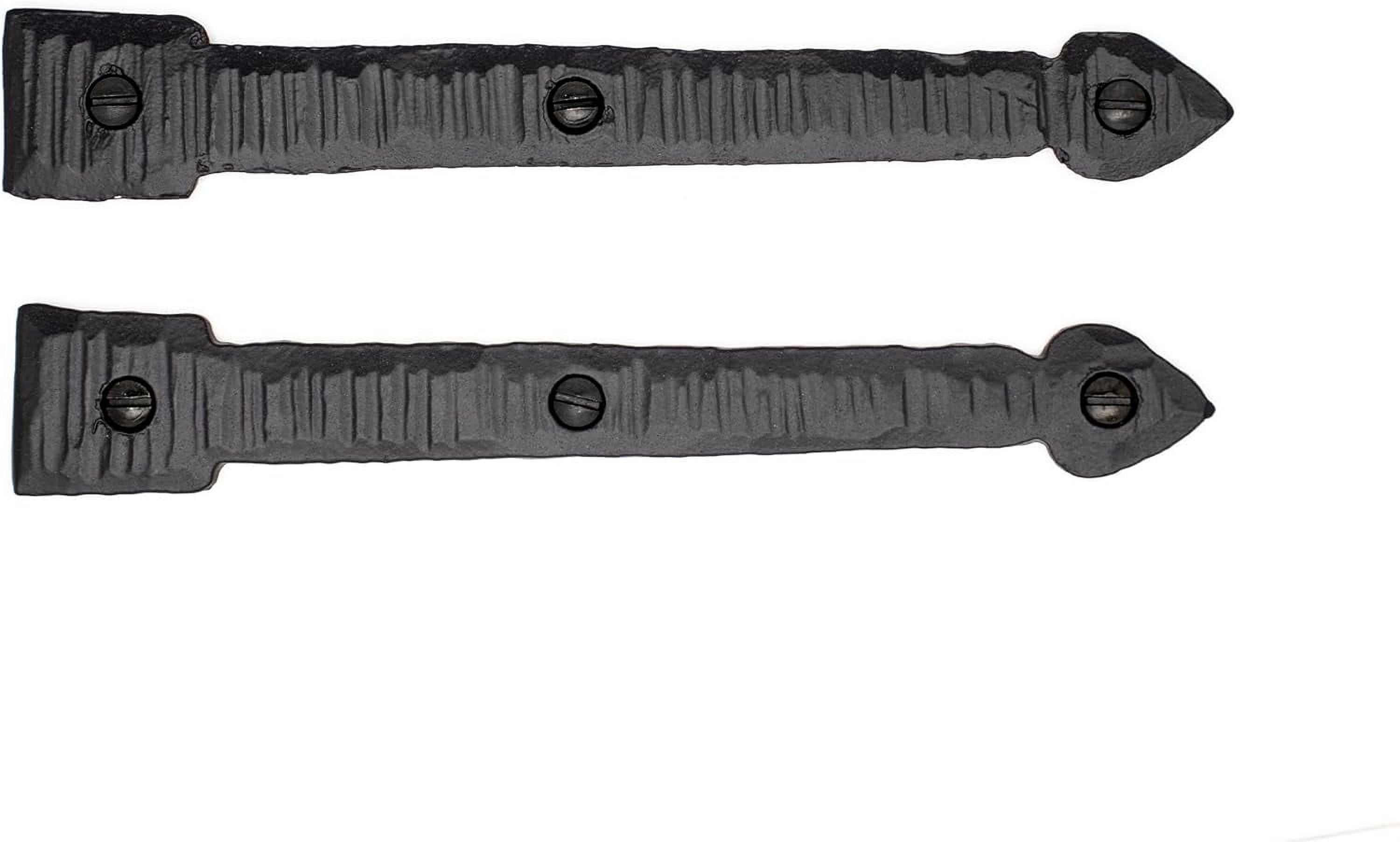 2 Pack 6" Black Faux Strap Hinges - Decorative Dummy Faux Hinge ...