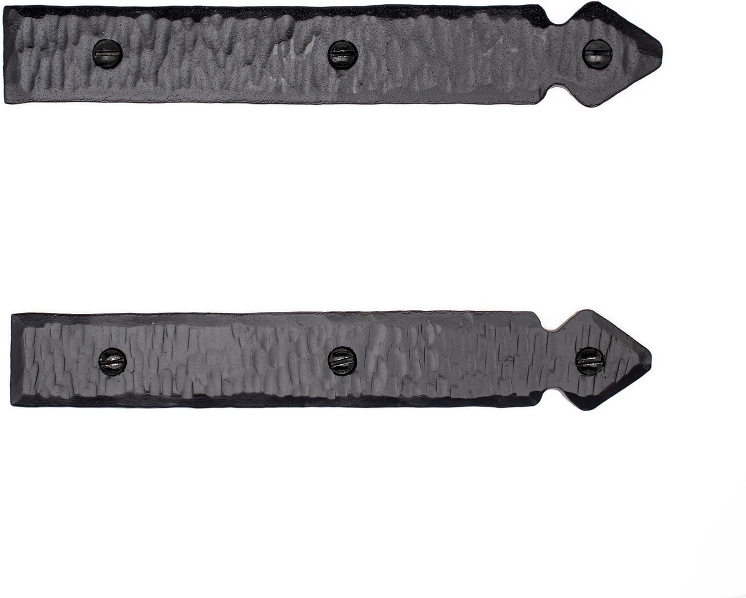 2 Pack 6" Black Faux Strap Hinges - Decorative Dummy Faux Hinge ...