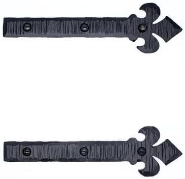2 Pack 6" Black Faux Strap Hinges - Decorative Dummy Faux Hinge ...