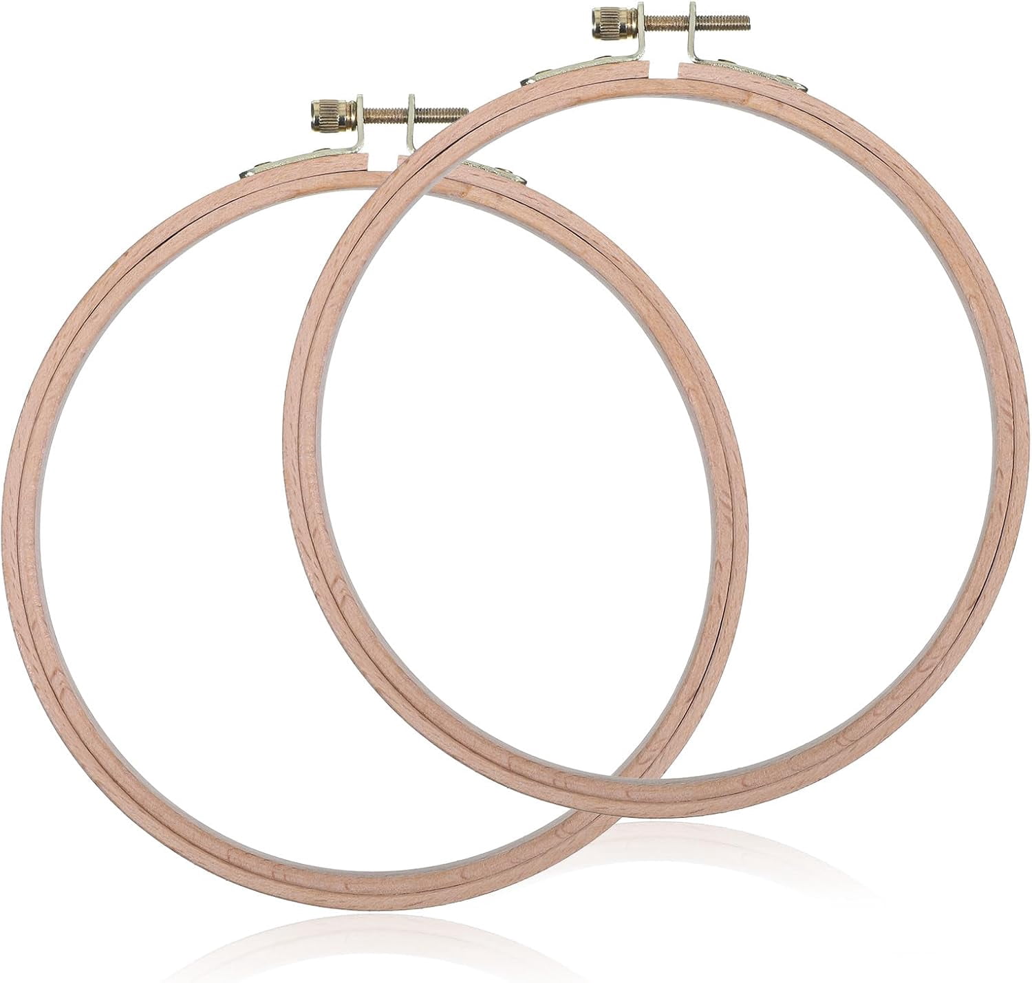 2 Pack 6 Inch Wooden Embroidery Hoops, Cross Stitch Hoops Ring, Beech ...