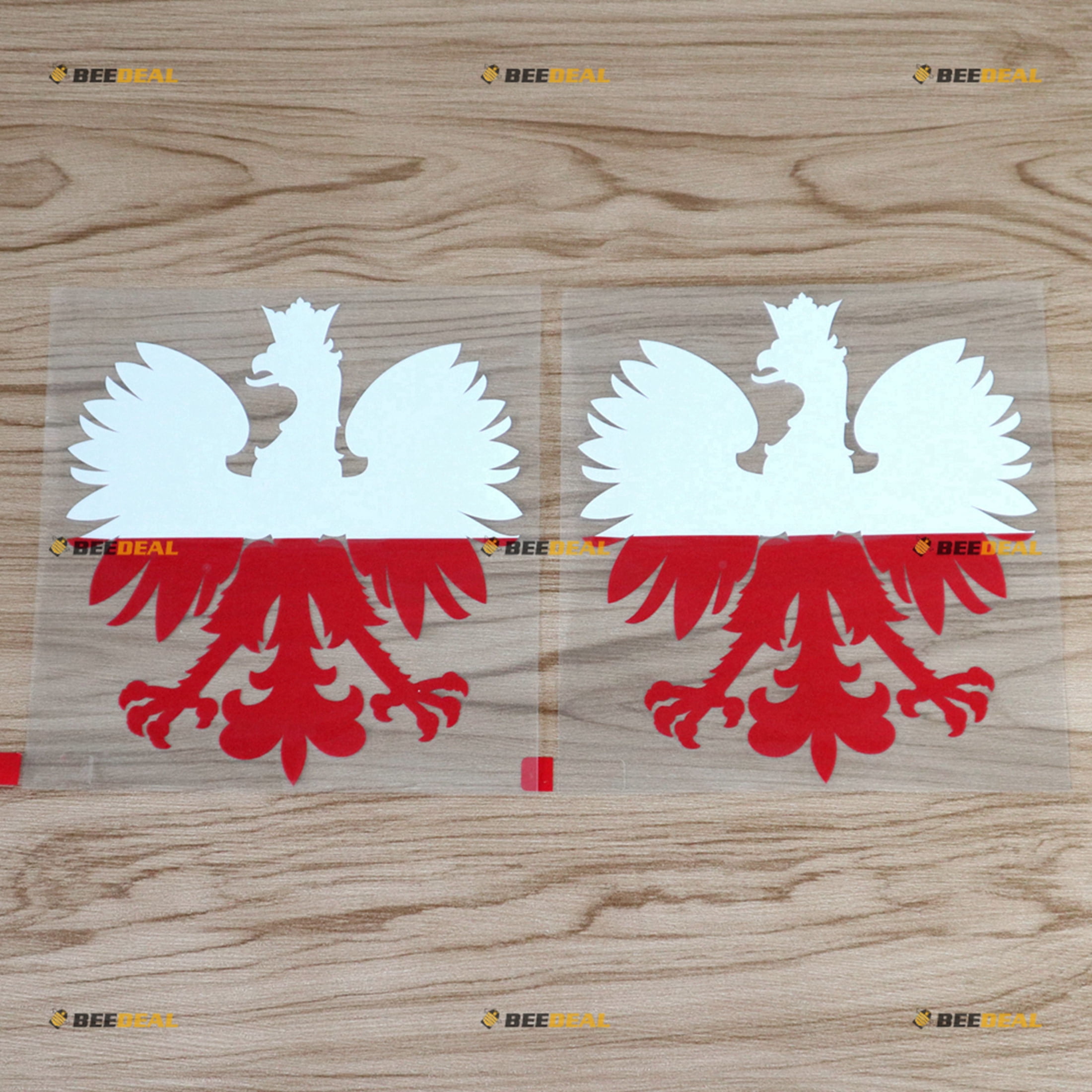 2 Pack 6" Polska Eagle Decal Sticker Coat of arms of Poland Herb Polski ...