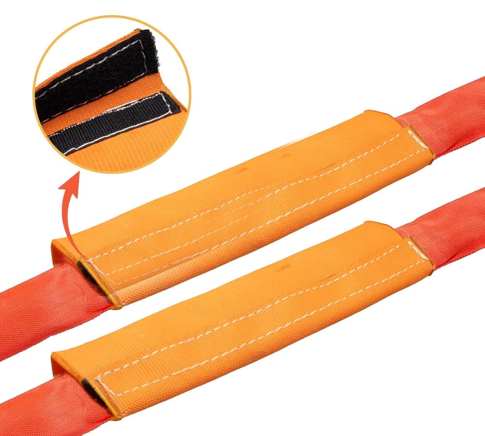 2 Pack 6" X 12'' Orange Polyester Cordura Wear Sleeves Sling Protector ...