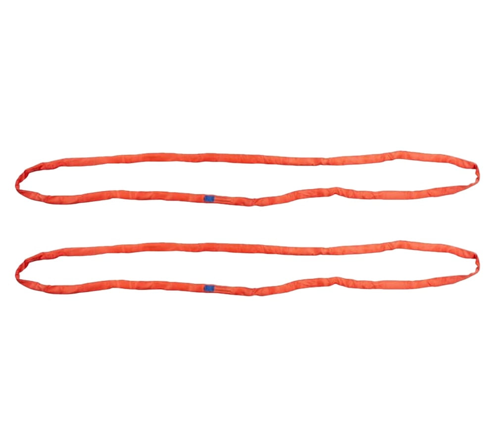2 Pack 6 ft Orange Polyester Endless Round Sling 13200 LBS Vertical ...