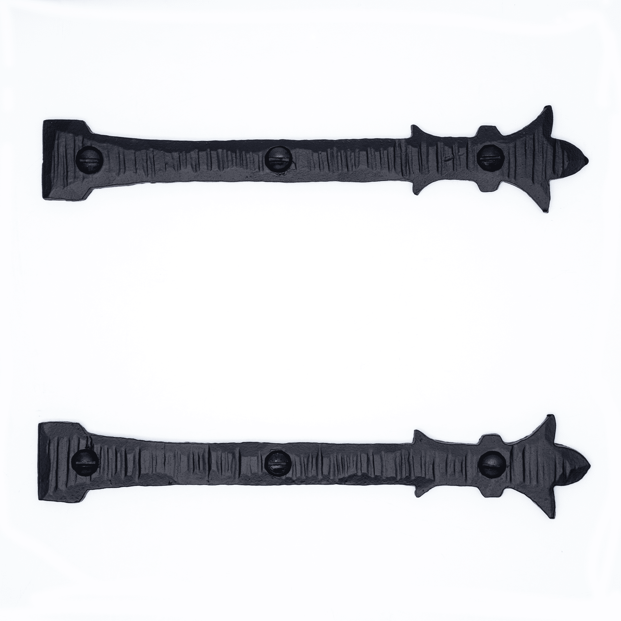 2 Pack 6 inch Faux Decorative Strap Hinge Black Decorative Strap Hinge Wrought Iron Strap Barn ...