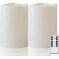 2 Pack 6" x 4" Outdoor Plastic Electric flameless Candles with Remote ...