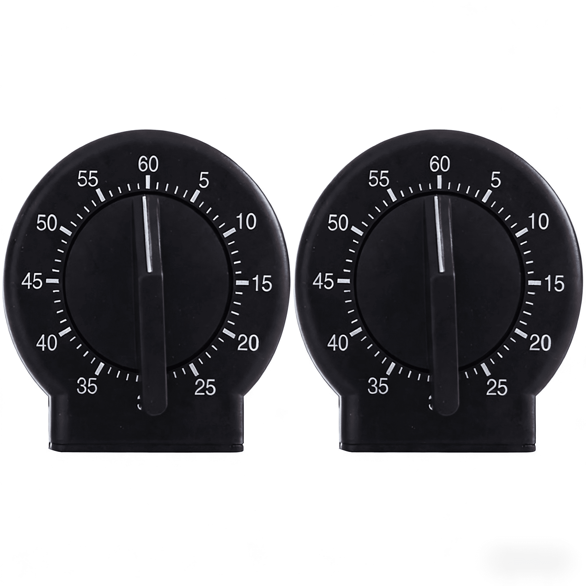 2 Pack 60 Minute Wind Up Timer, Visual Mechanical Timer with Loud Alarm ...