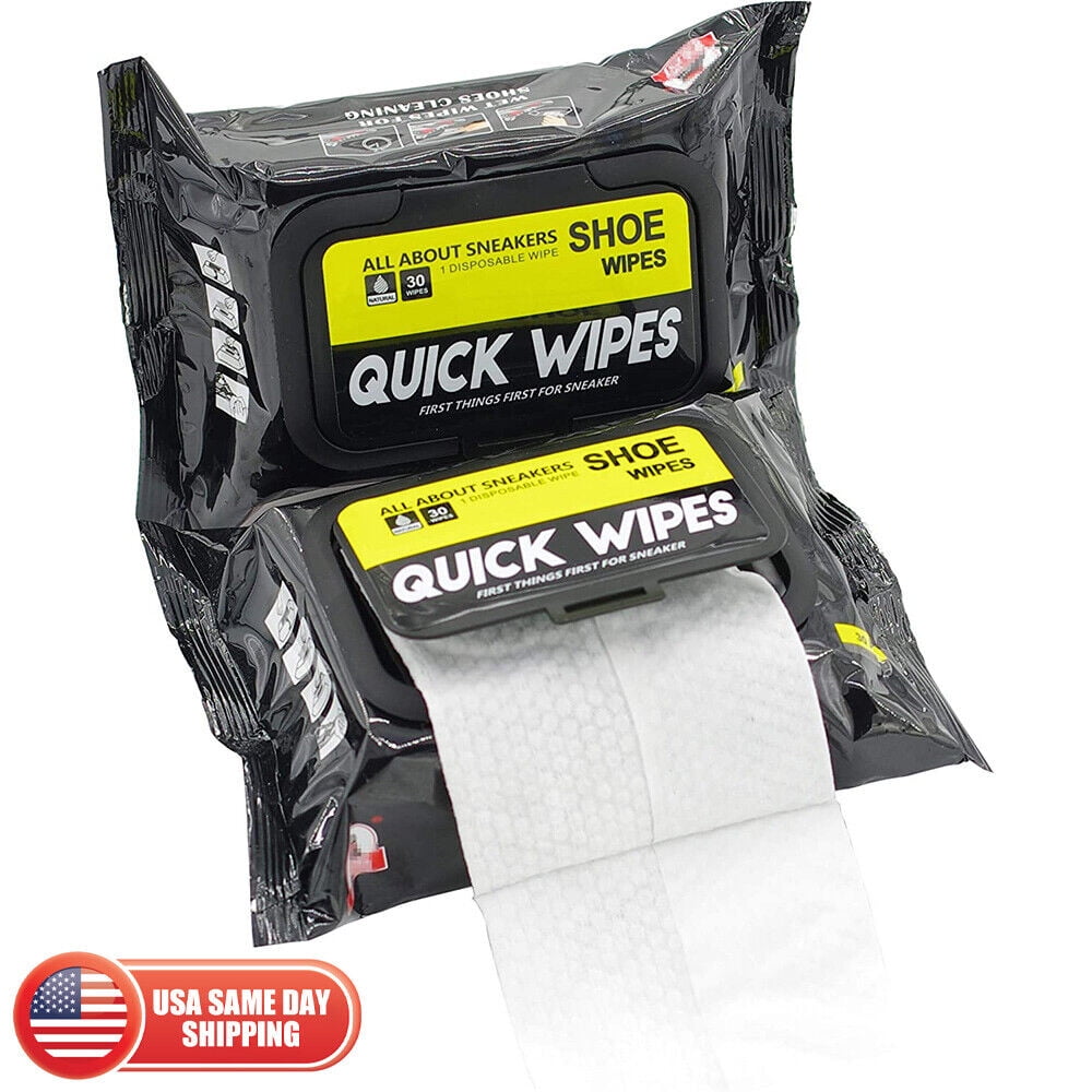 2 Pack 60 Pcs Sneaker Shoe Dirt Cleaner Quick Wipes Disposable Travel ...