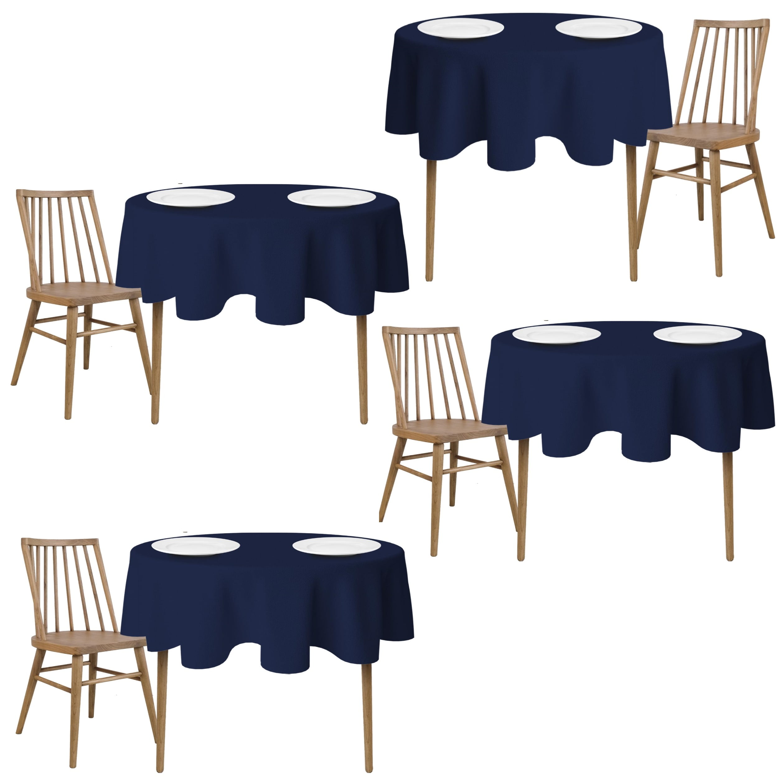 (2 pack) [2 Pack] 60" Round Premium Tablecloths for Wedding | Banquet ...