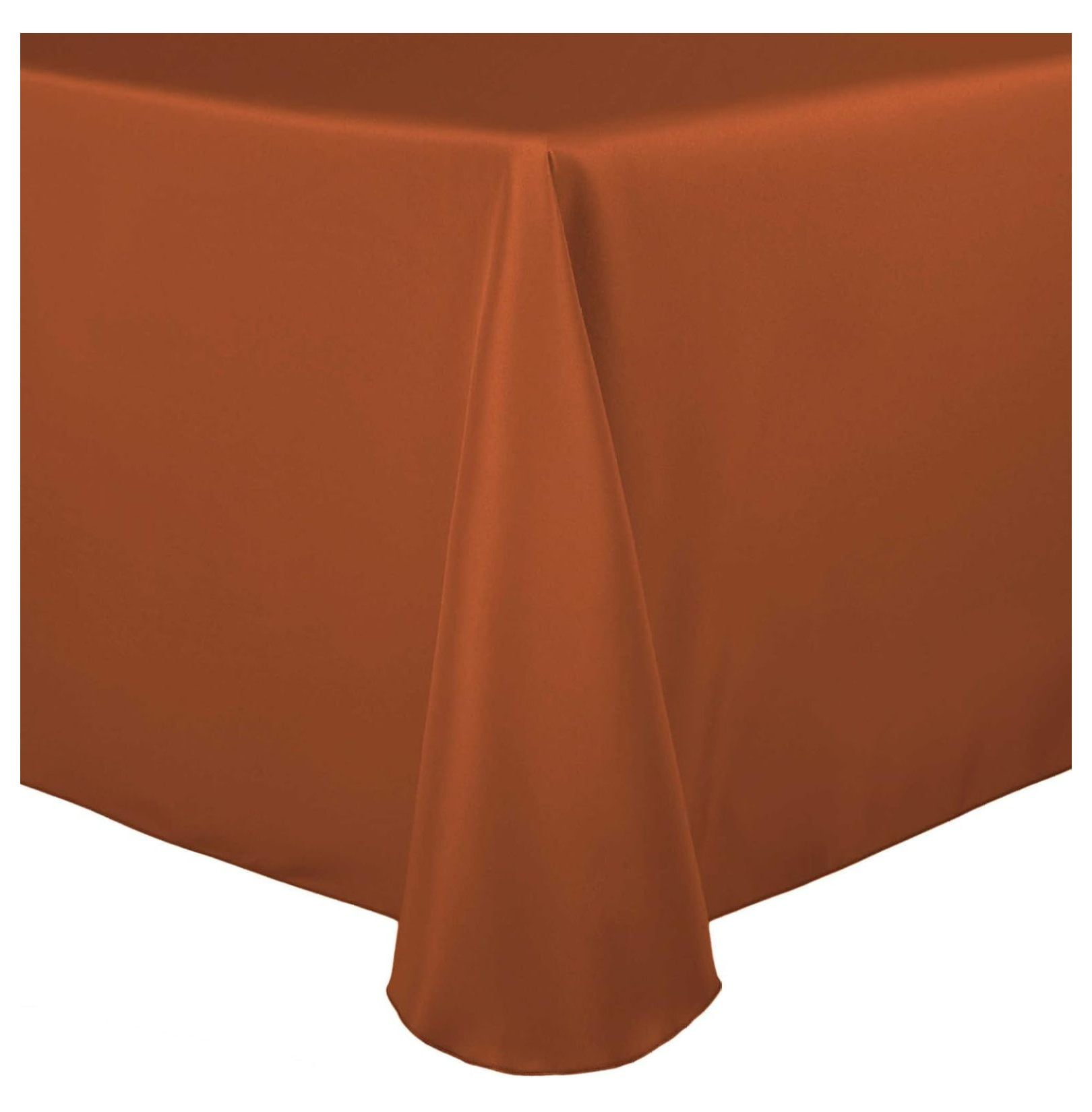 -2 Pack- 60 x 120-Inch Oval Polyester Linen Tablecloth, Burnt Orange - Walmart.com